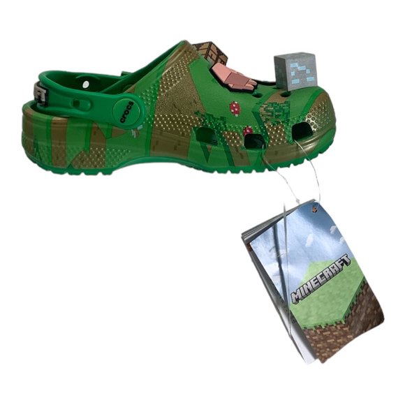 CROCS | Shoes | Crocs Minecraft Elevated 3d Clog Lightweight Green ...